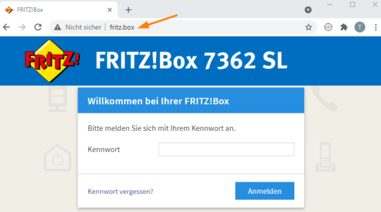 Wie komme ich in die FritzBox? - Benutzeroberfläche aufrufen