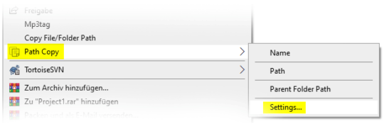 Pfad im Explorer schneller und als vollständigen UNC-Pfad kopieren