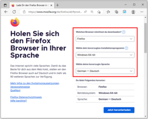Firefox Offline Installer - 64 Bit oder 32 Bit Offline Installer