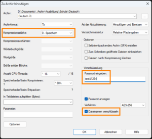Ordner mit Passwort schützen unter Windows 10 und 11