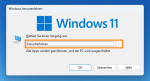 Windows 11 herunterfahren - Alle Wege Windows 11 zu beenden
