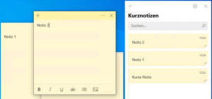 Notizen App für Windows - Kurznotizen erstellen