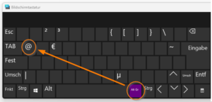 At-Zeichen unter Windows eingeben
